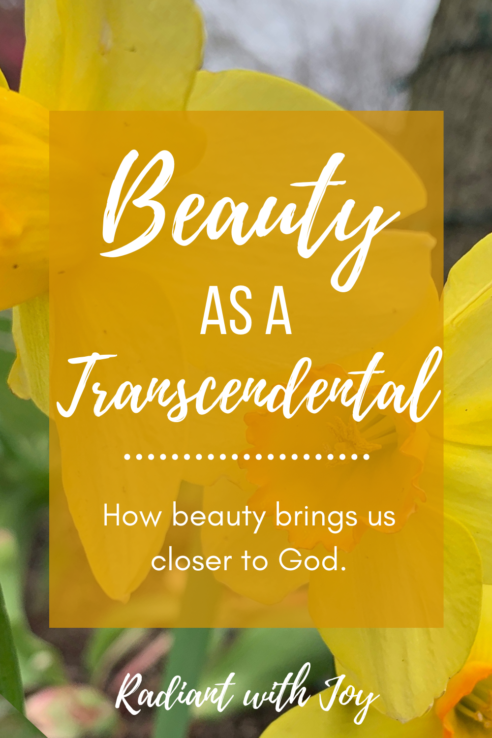 Beauty as a Transcendental – Radiant with Joy