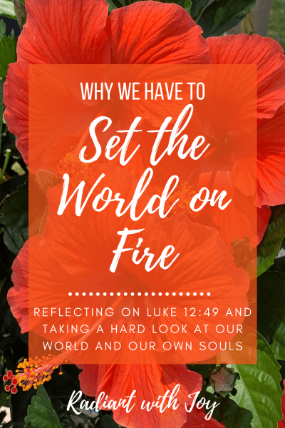 Why We Have to Set the World on Fire – Radiant with Joy